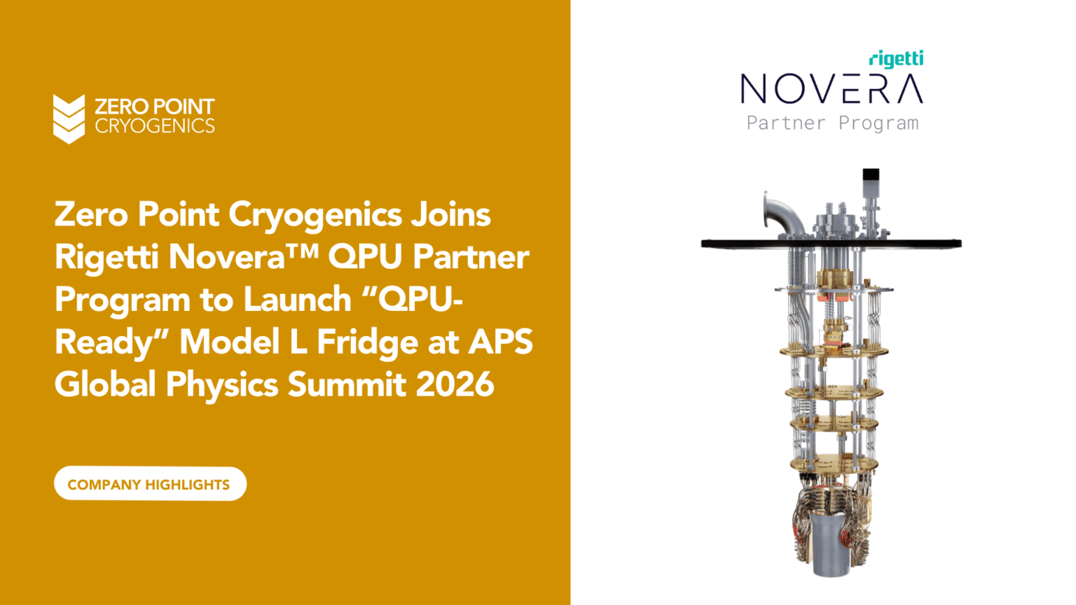 Zero Point Cryogenics Joins Rigetti Novera™ QPU Partner Program to ...